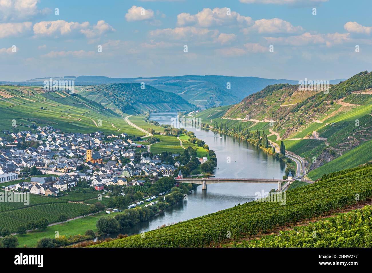 famous Moselle Sinuosity in Trittenheim, germany Stock Photo - Alamy