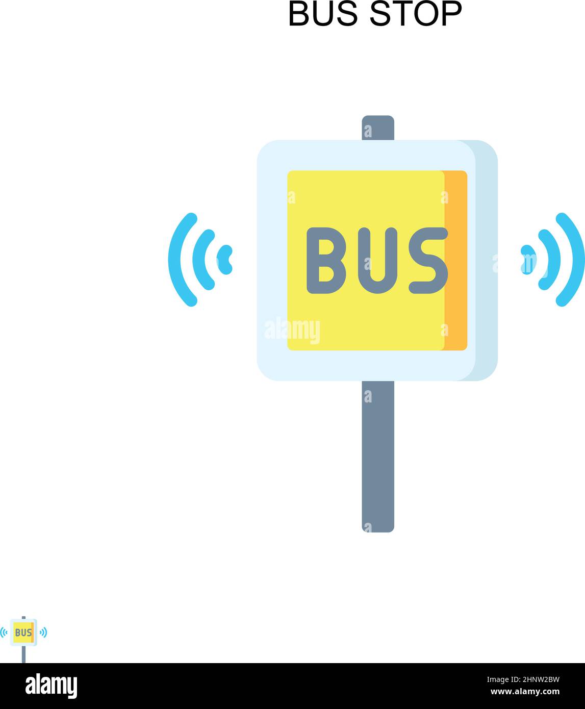 Bus stop Simple vector icon. Illustration symbol design template for ...