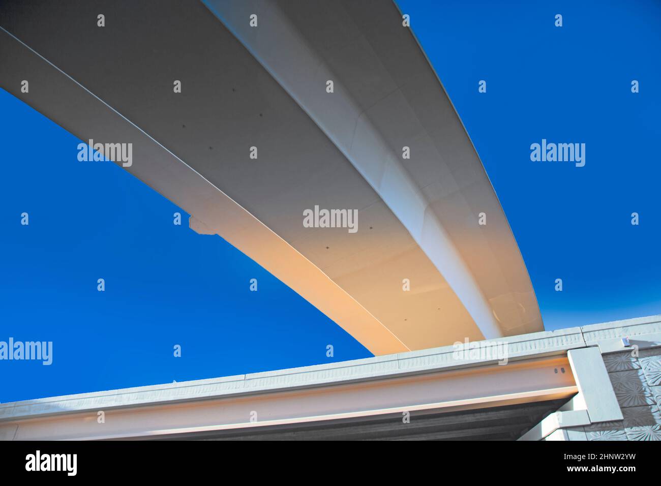 modern highway construction with overfly architecture at Miami airport ...