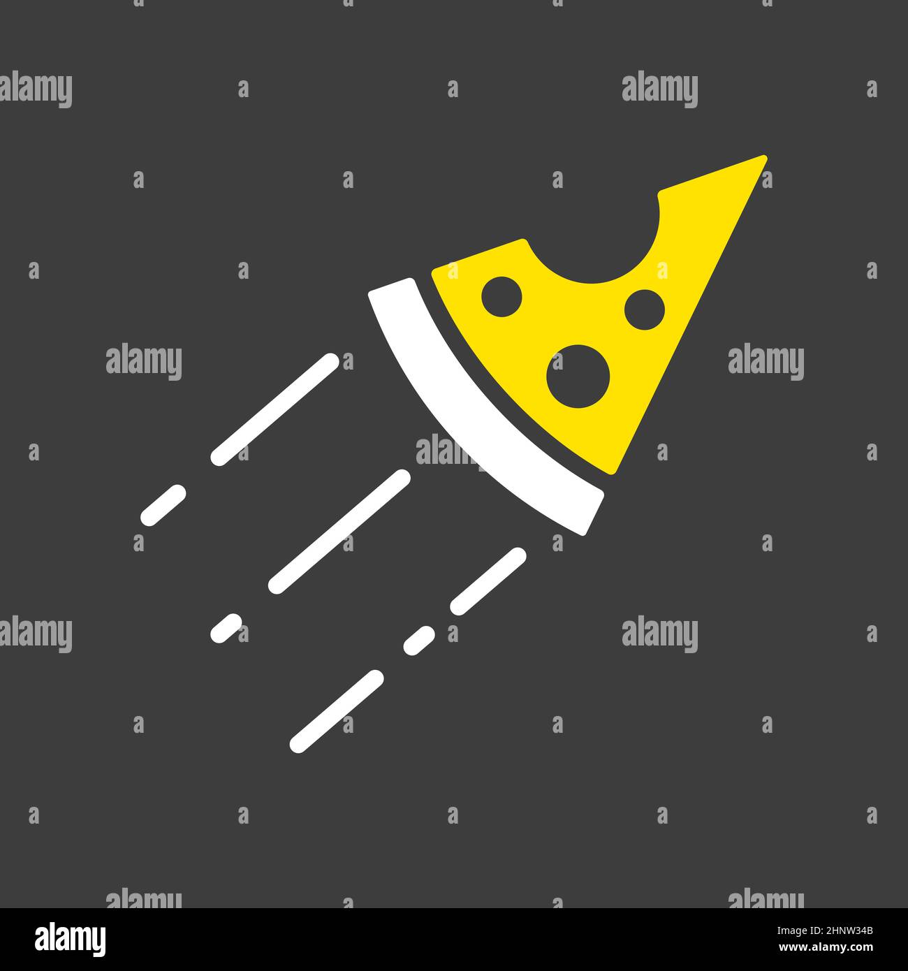 Slice of pizza vector glyph icon. Fast food delivery symbol. Delivery ...