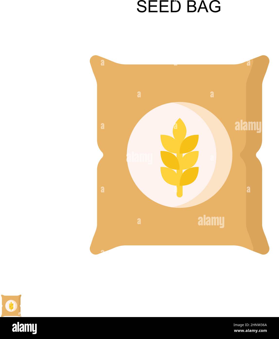 Seed bag Simple vector icon. Illustration symbol design template for ...