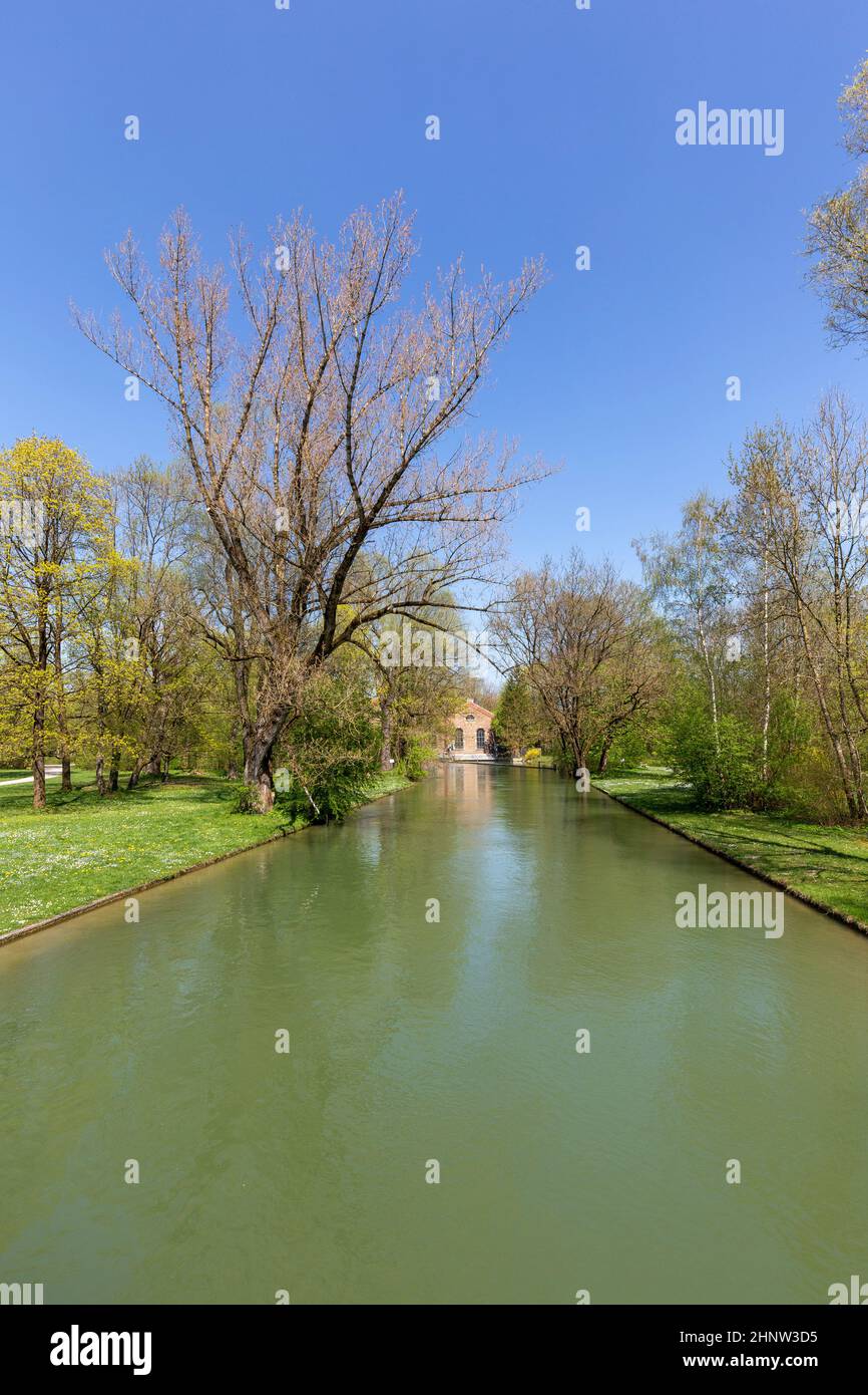 river isar is passing the english Garden in Munich, Germany Stock Photo ...