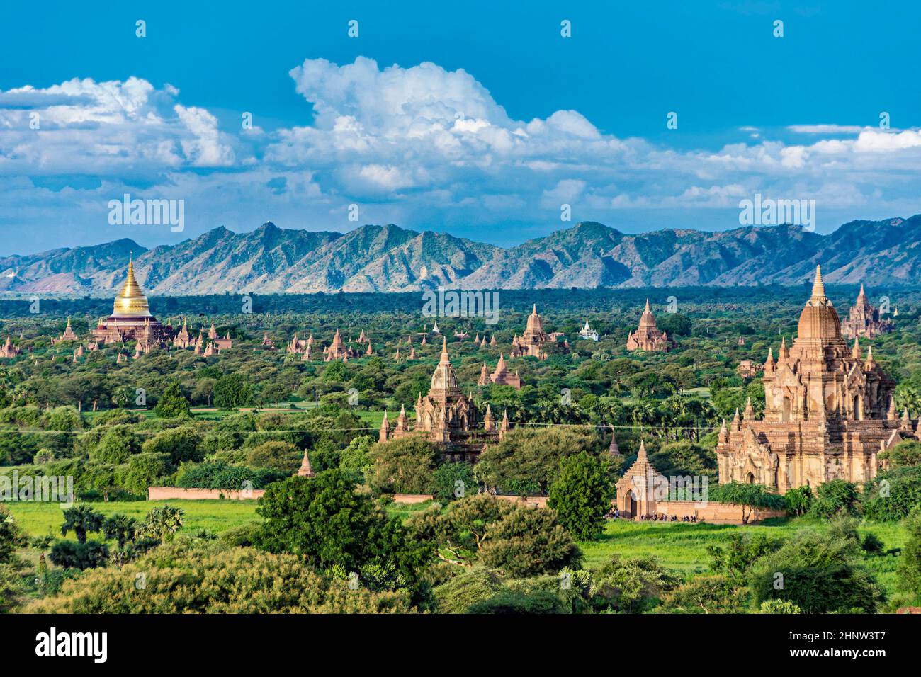 Pagoda landscape the Temples of Bagan(Pagan), Mandalay, Myanmar Stock ...