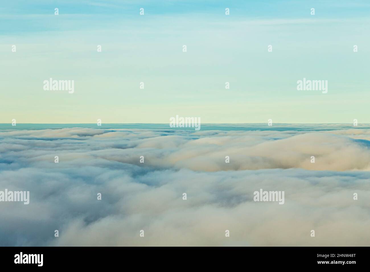 aerial of soft morning sun in the clouds Stock Photo - Alamy