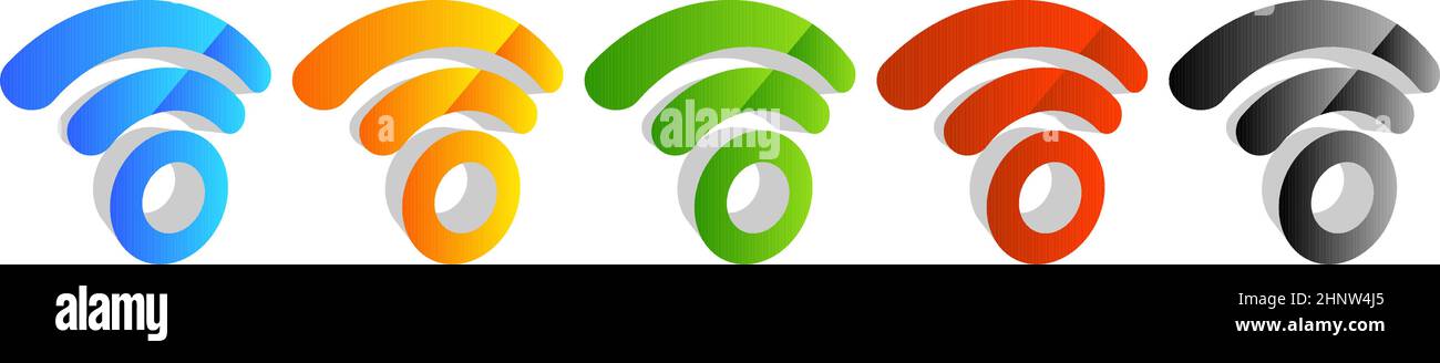 Wireless, cordless signal, internet, wifi shape icon, symbol - stock ...