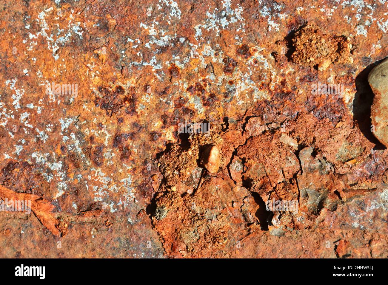 Detailed close up surface of rusty metal and steel with lots of ...