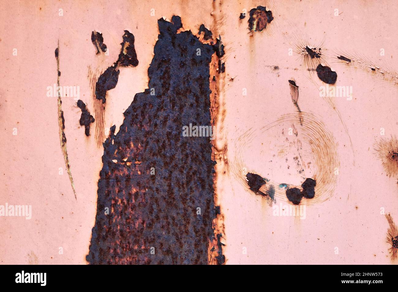 Detailed close up surface of rusty metal and steel with lots of ...