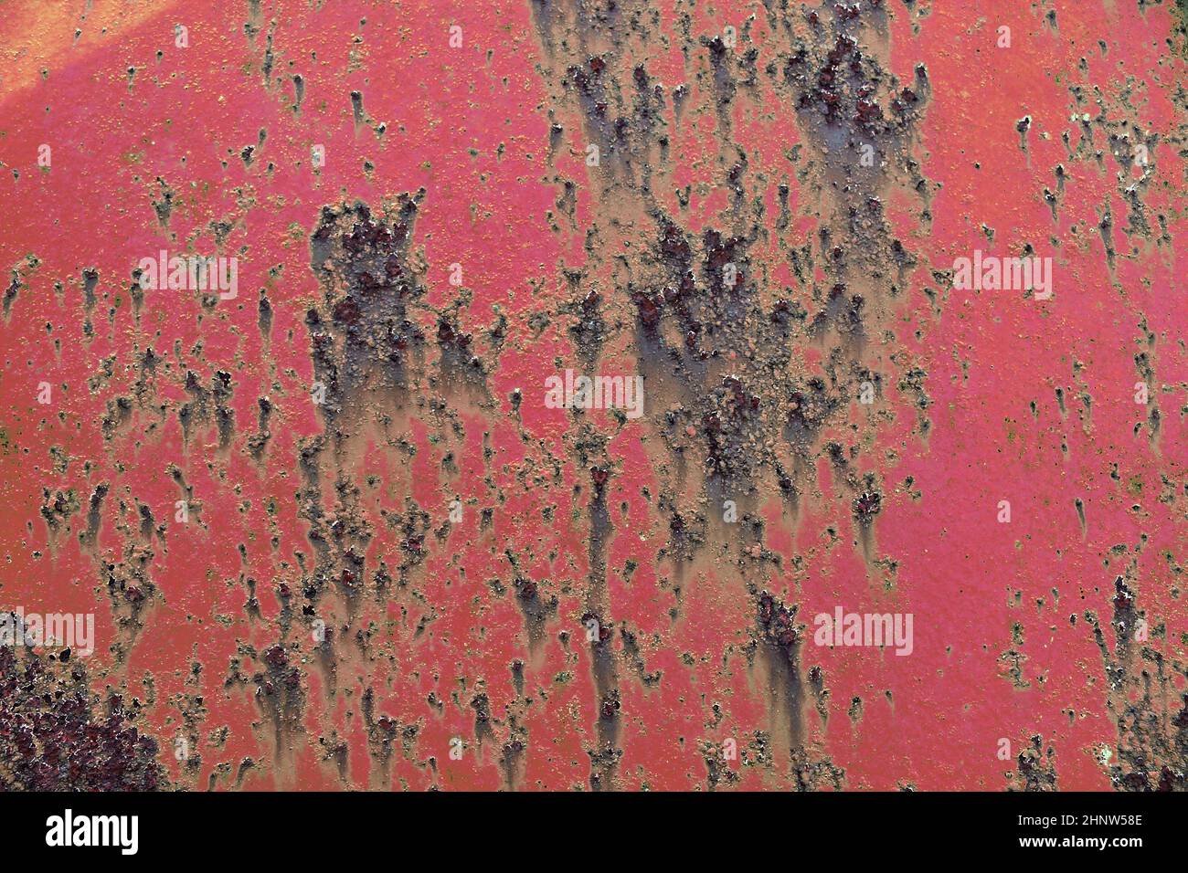 Detailed close up surface of rusty metal and steel with lots of corrosion in high resolution ...