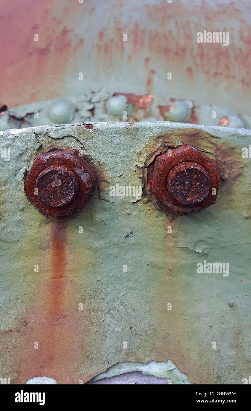 Detailed close up surface of rusty metal and steel with lots of ...