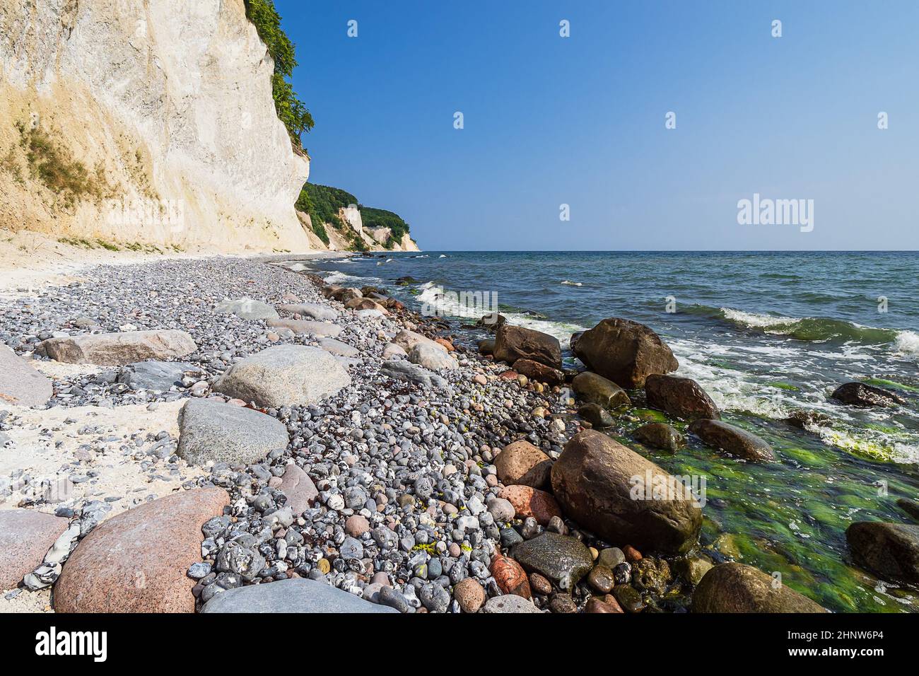 Chalk cliffs on the Baltic Sea coast on the island Ruegen, Germany Stock Photo - Alamy