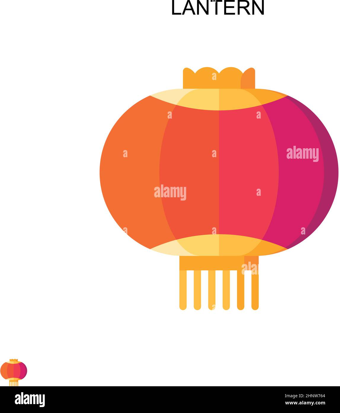 Lantern Simple vector icon. Illustration symbol design template for web ...