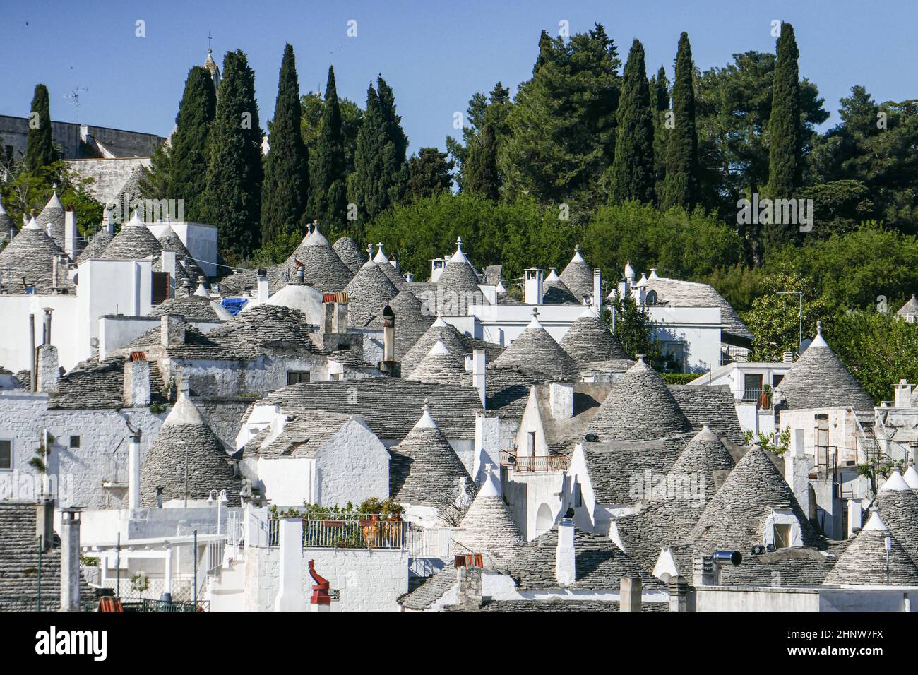 The traditional Trulli houses in Alberobello city, Apulia, Italy Stock ...