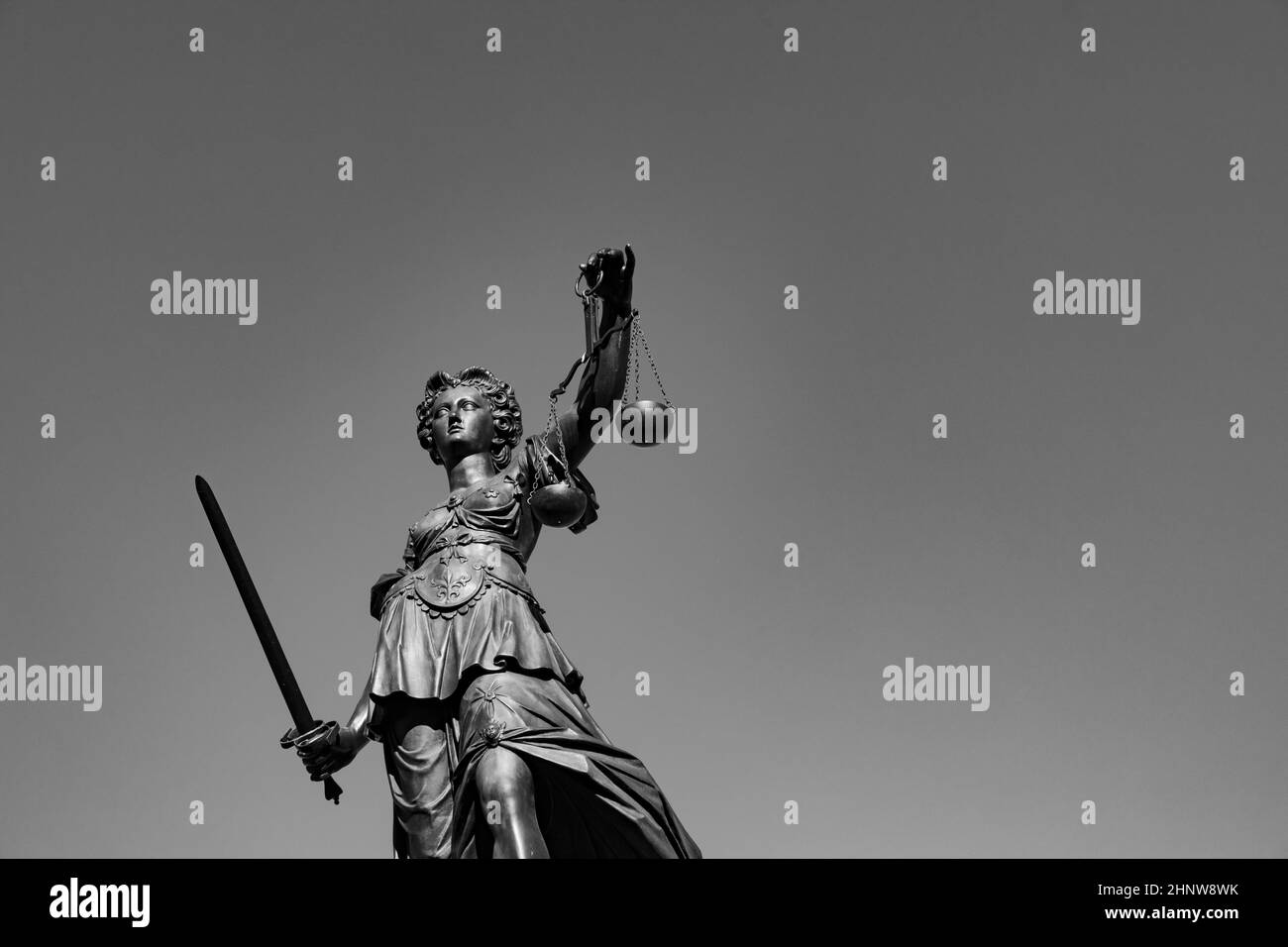 lady justice with sword and scale symbolizes justice Stock Photo - Alamy