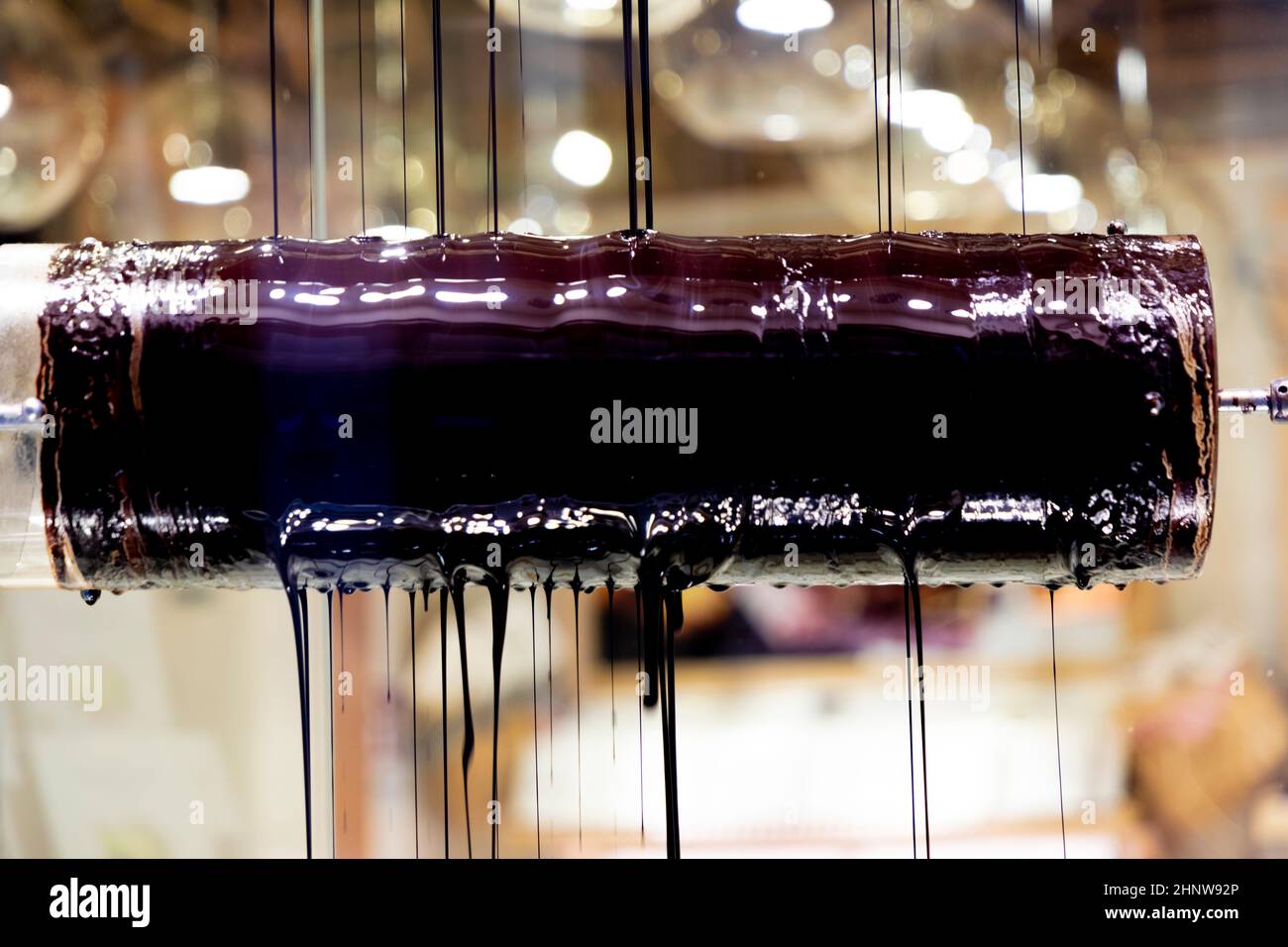 melting chocolate on a roll in a window Stock Photo - Alamy