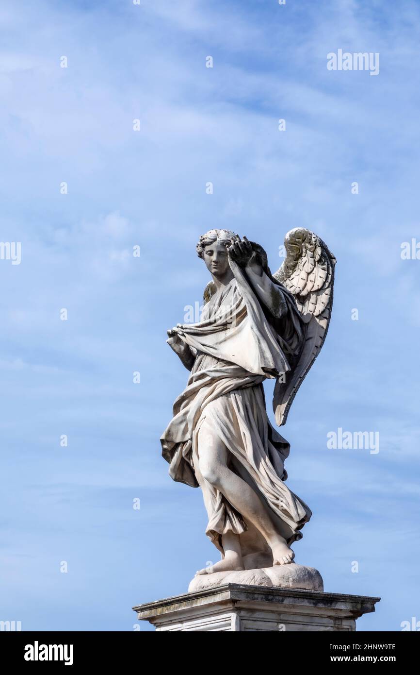 statue at Aelian bridge also known unter name bridge of the holy angels ...
