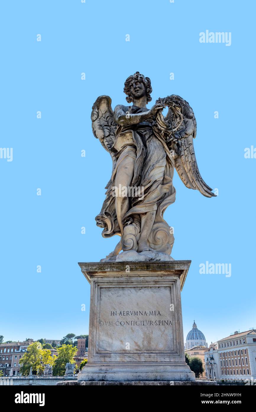 Statue of an Angel with the Cross by Ercole Ferrata on Sant'Angelo ...