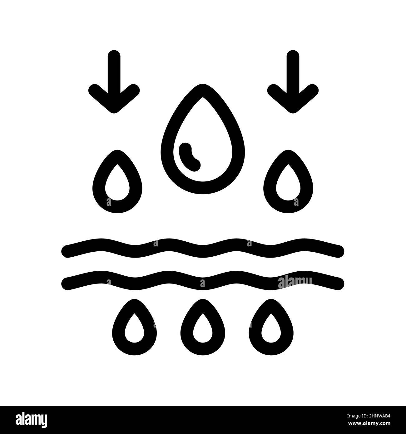 hydrated skin hydration moisturiser skincare beauty single isolated icon with outline style ...