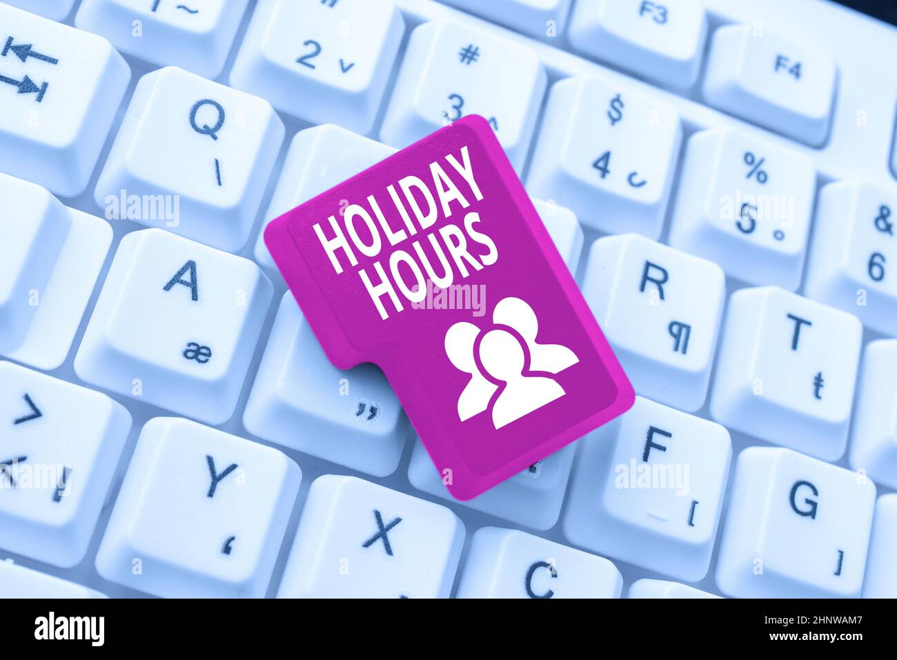 Conceptual display Holiday Hours, Business idea Overtime work on for ...