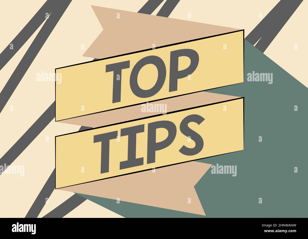 Sign displaying Top Tips, Internet Concept small but particularly ...