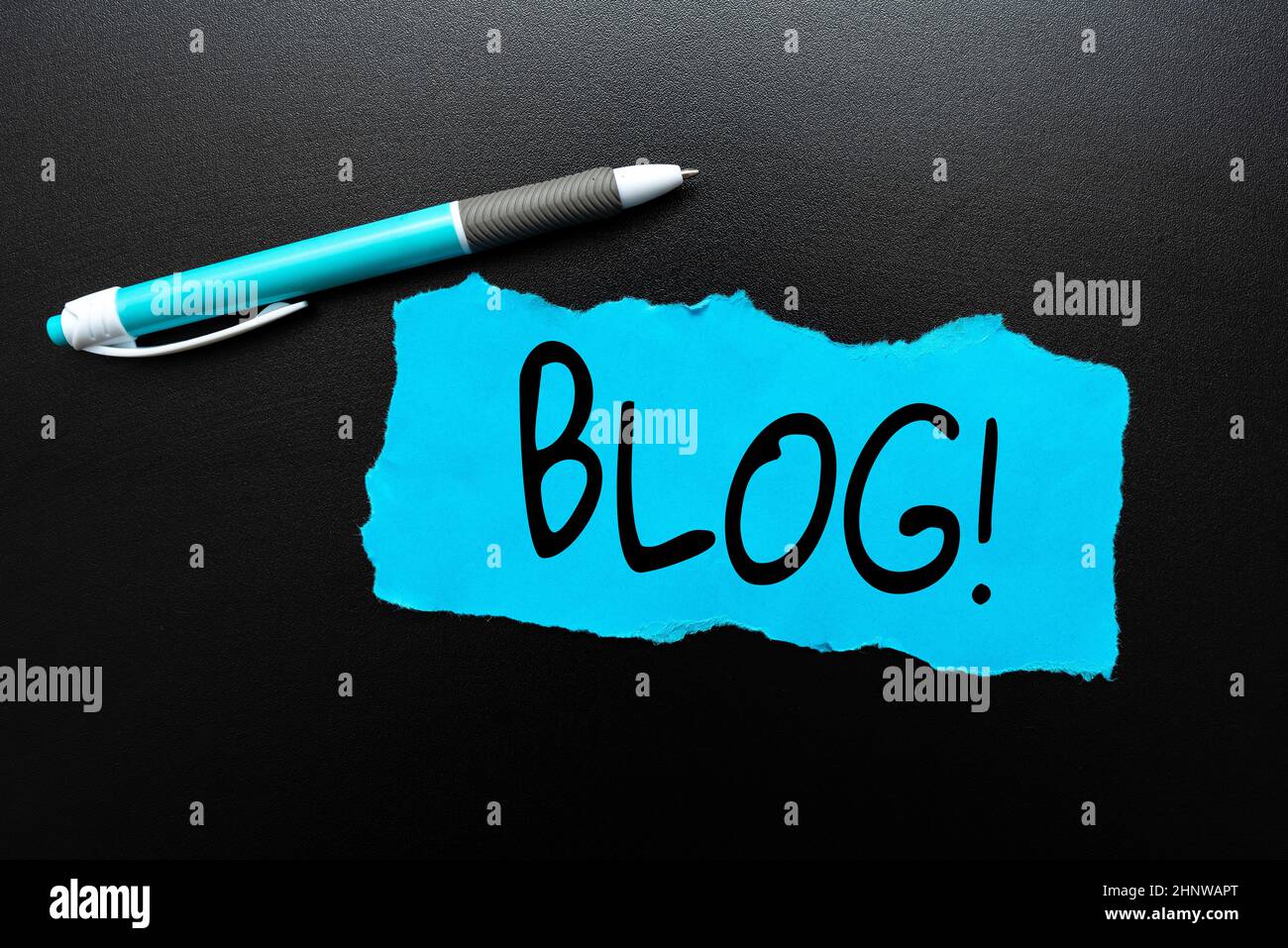 Text caption presenting Blog, Internet Concept regularly updated website web page run by ...