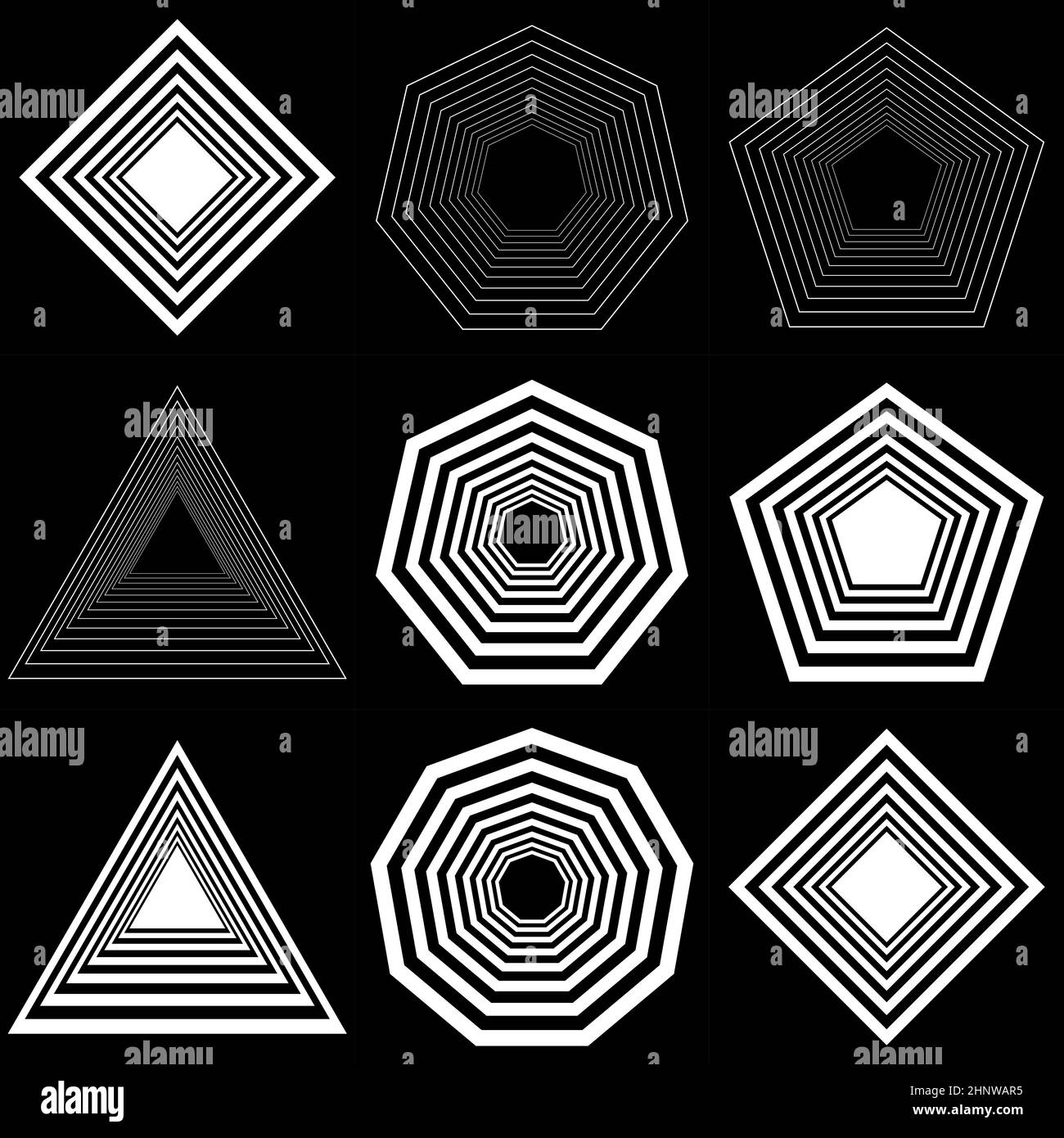 Op art, geometric element, shape - stock vector illustration, clip-art ...