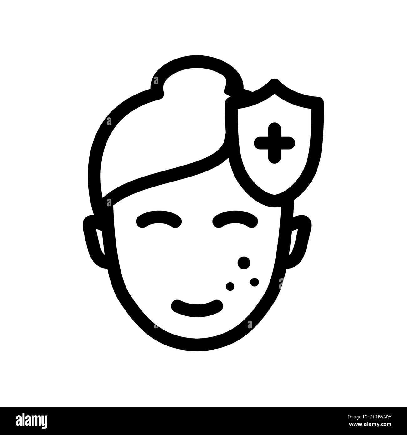 heal inflammation care face health single isolated icon with outline ...