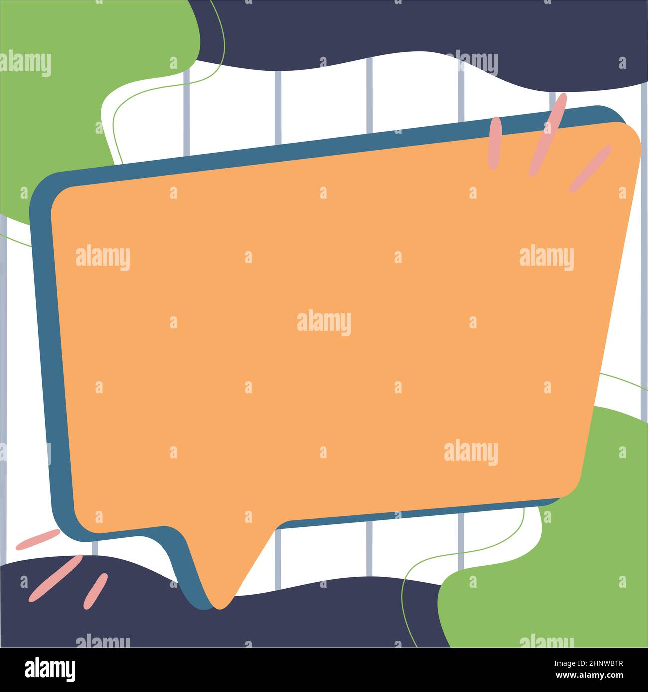 Illustration Of Empty Big Chat Box For Waiting For Advertisement Stock ...