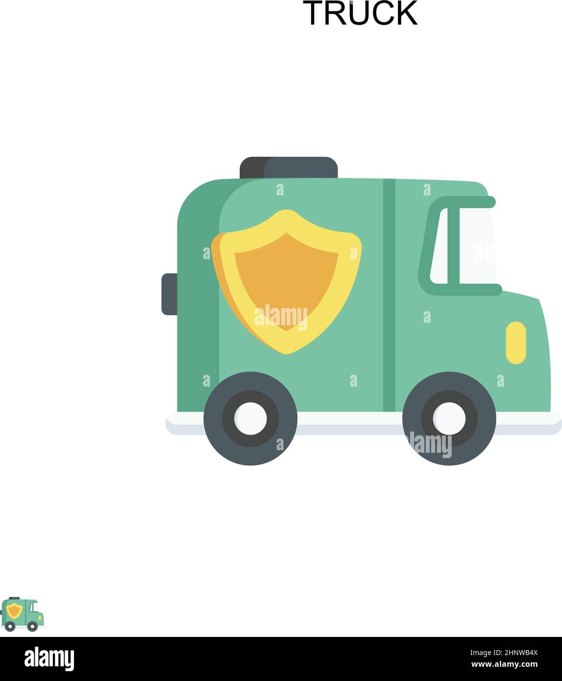 Truck Simple vector icon. Illustration symbol design template for web ...