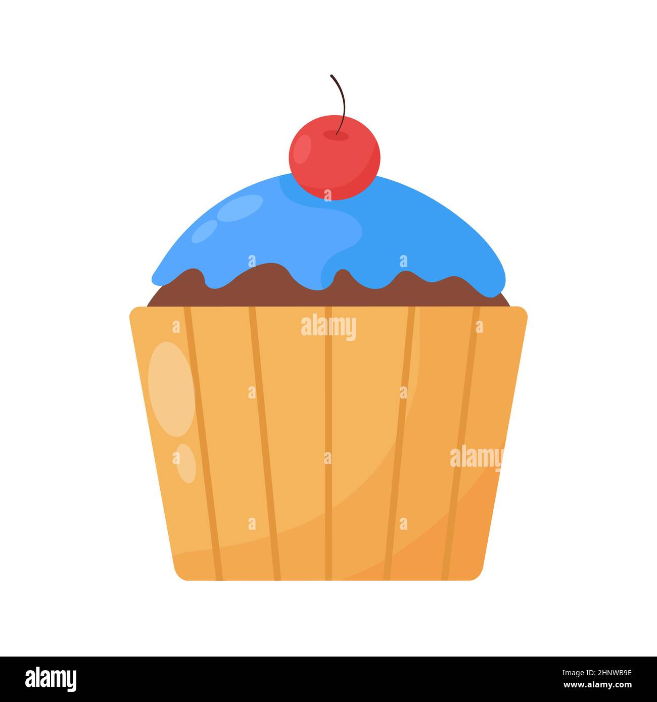 Realistic cake pastry on white background - Vector illustration Stock ...