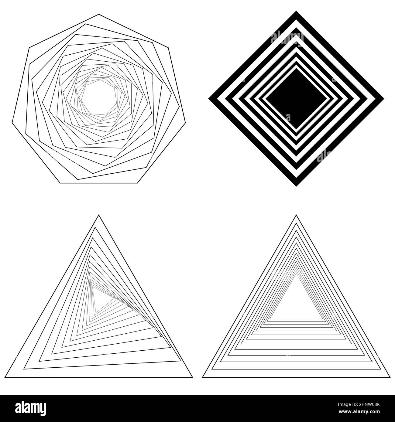 Op art, geometric element, shape - stock vector illustration, clip-art ...
