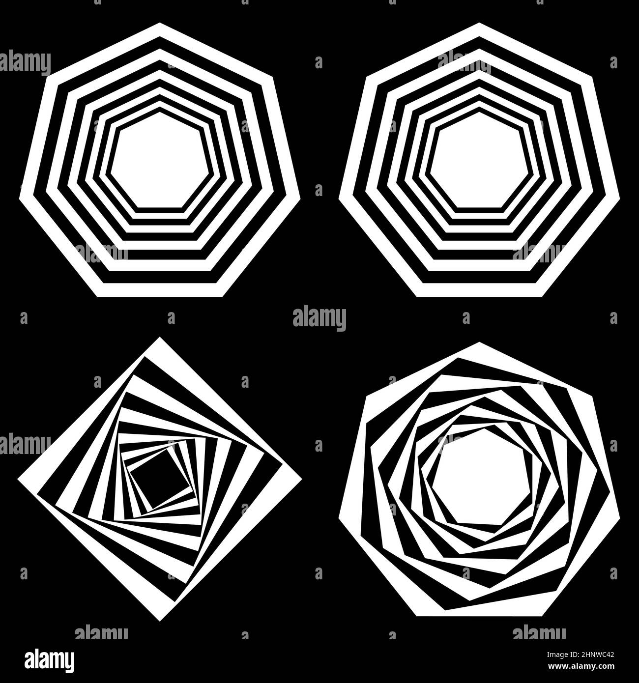 Op art, geometric element, shape - stock vector illustration, clip-art ...