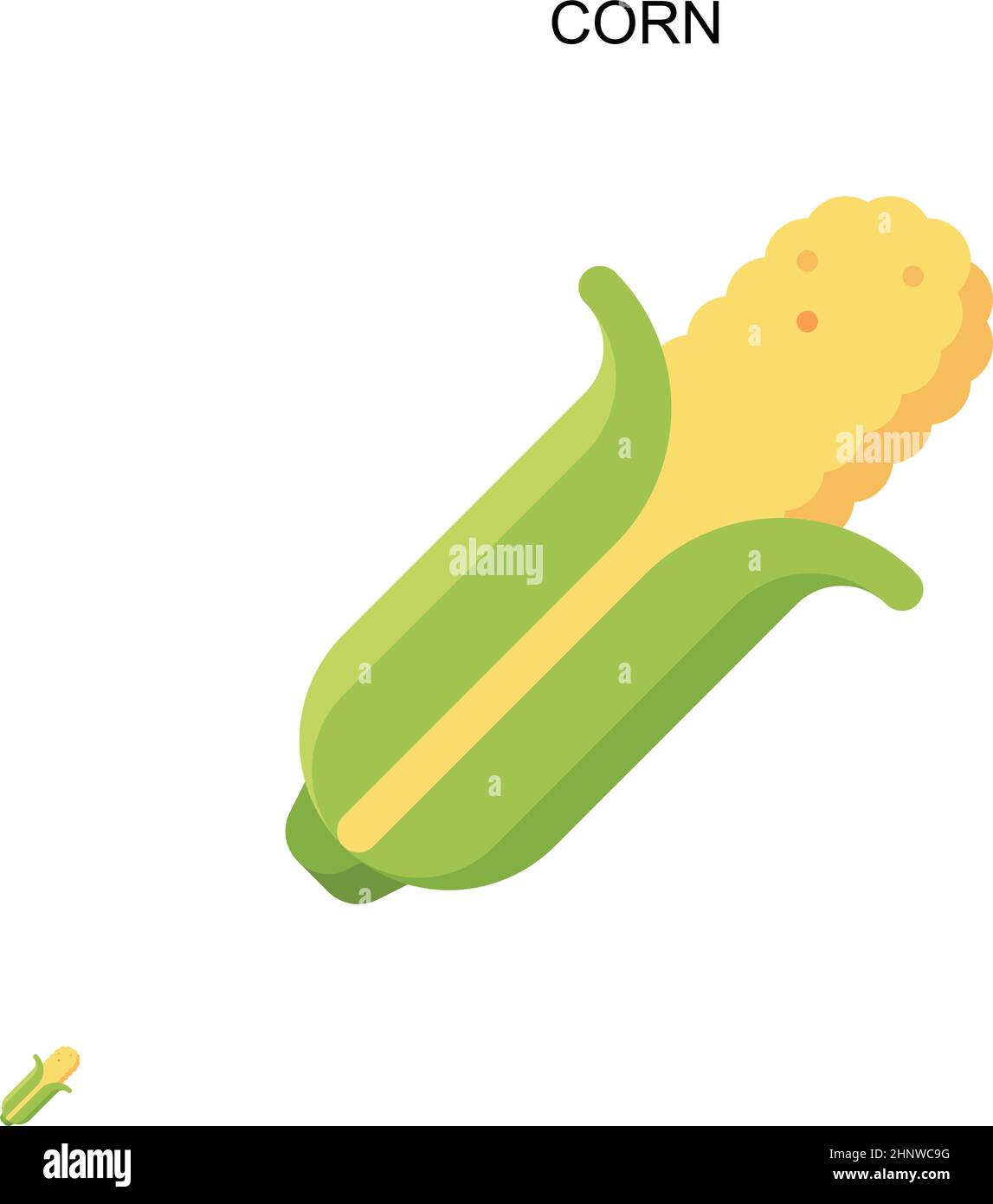 Corn Simple vector icon. Illustration symbol design template for web ...