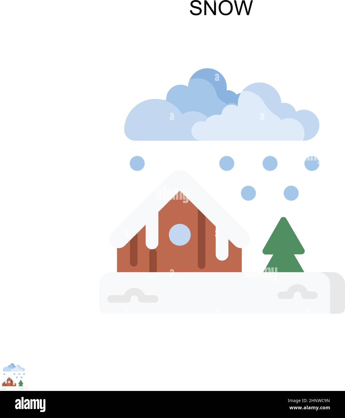 Snow Simple vector icon. Illustration symbol design template for web ...