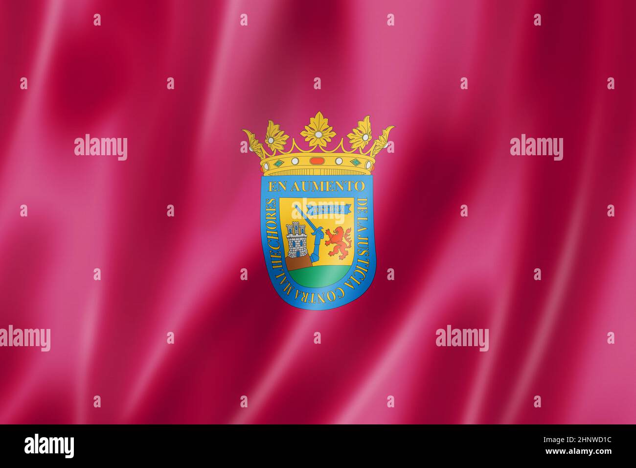 Alava province flag, Spain waving banner collection. 3D illustration ...