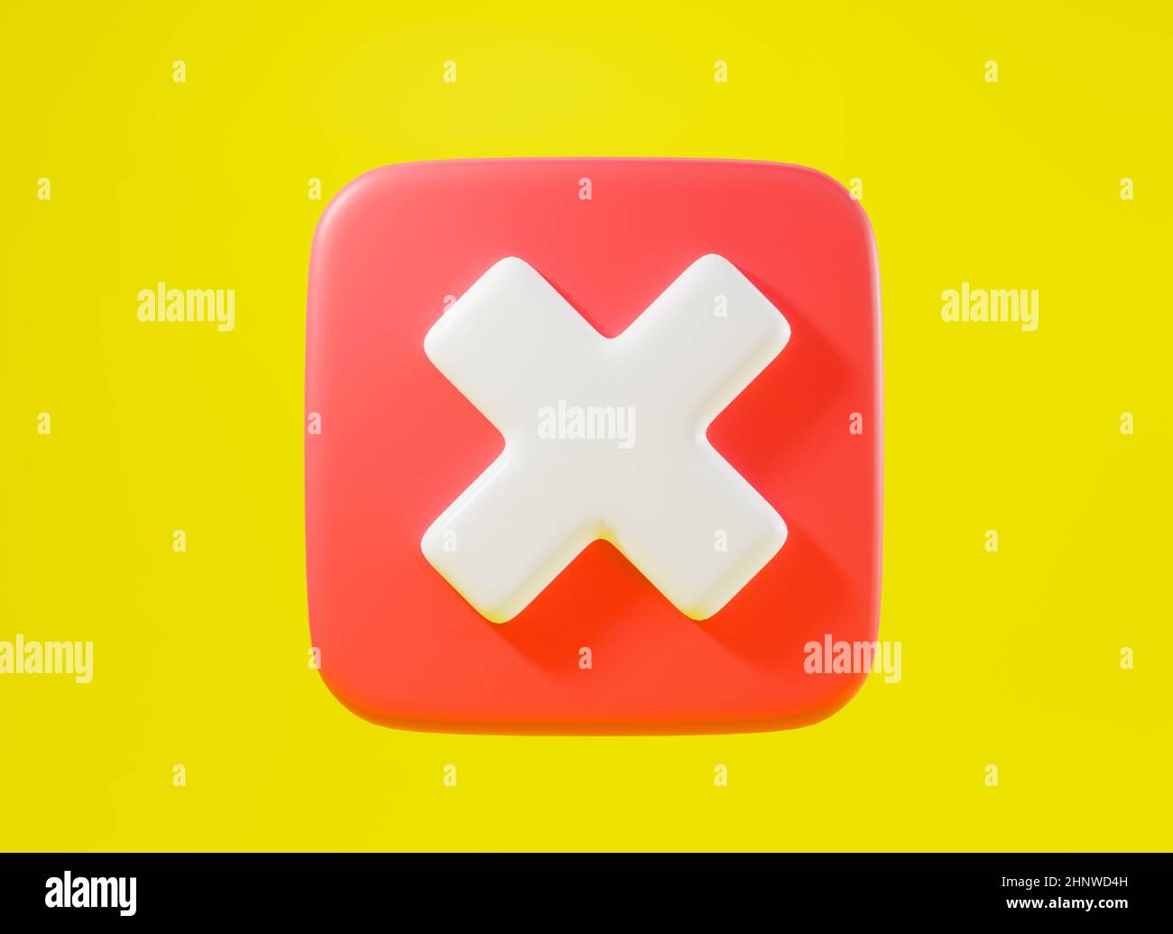Red cross mark symbols icon element. Symbol No or X shape button for ...