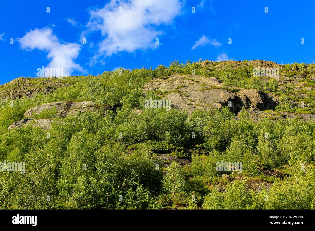 Clouds are flying above mountains in beautiful Hemsedal, Viken ...