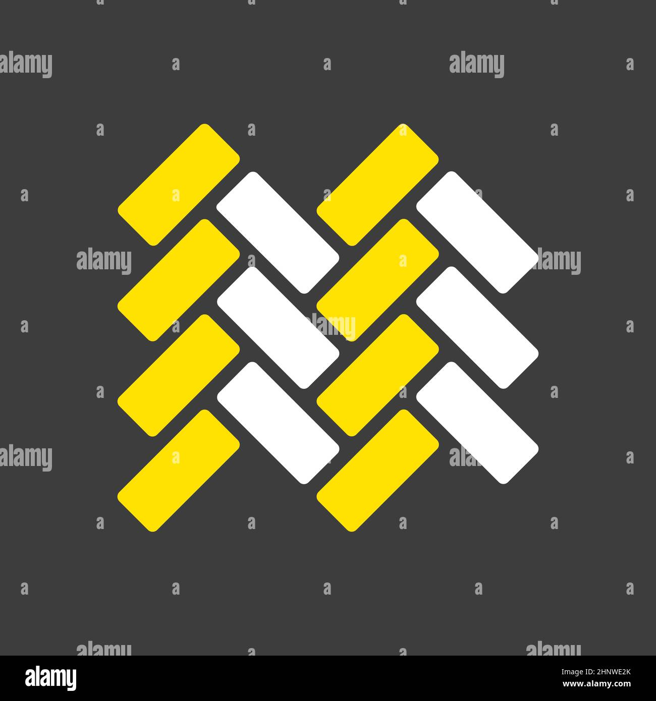 Parquet floor vector flat glyph icon on dark background. Construction ...
