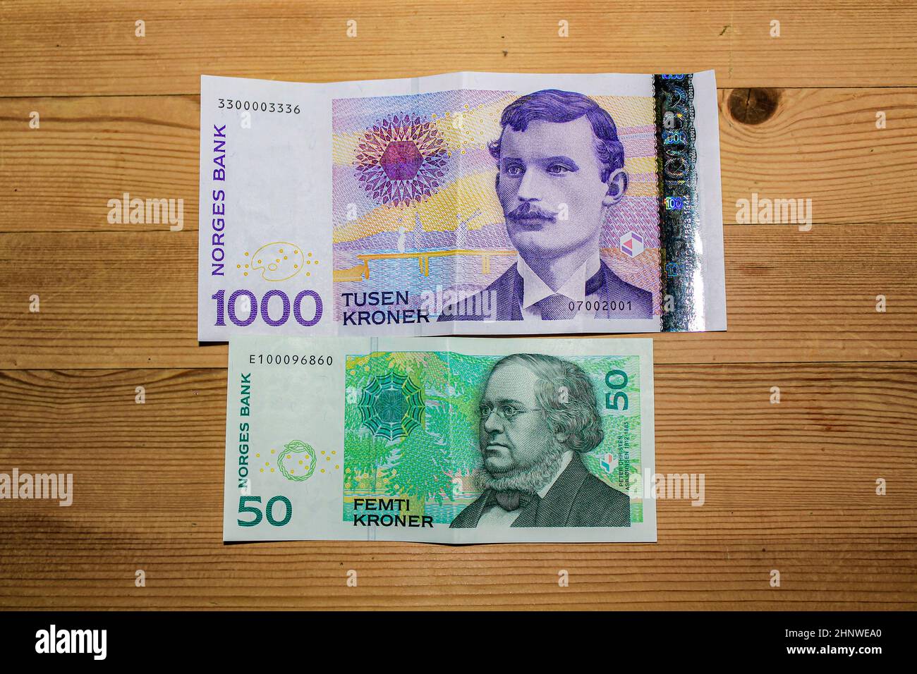 Banknotes norway currency norwegian krone hi-res stock photography and ...