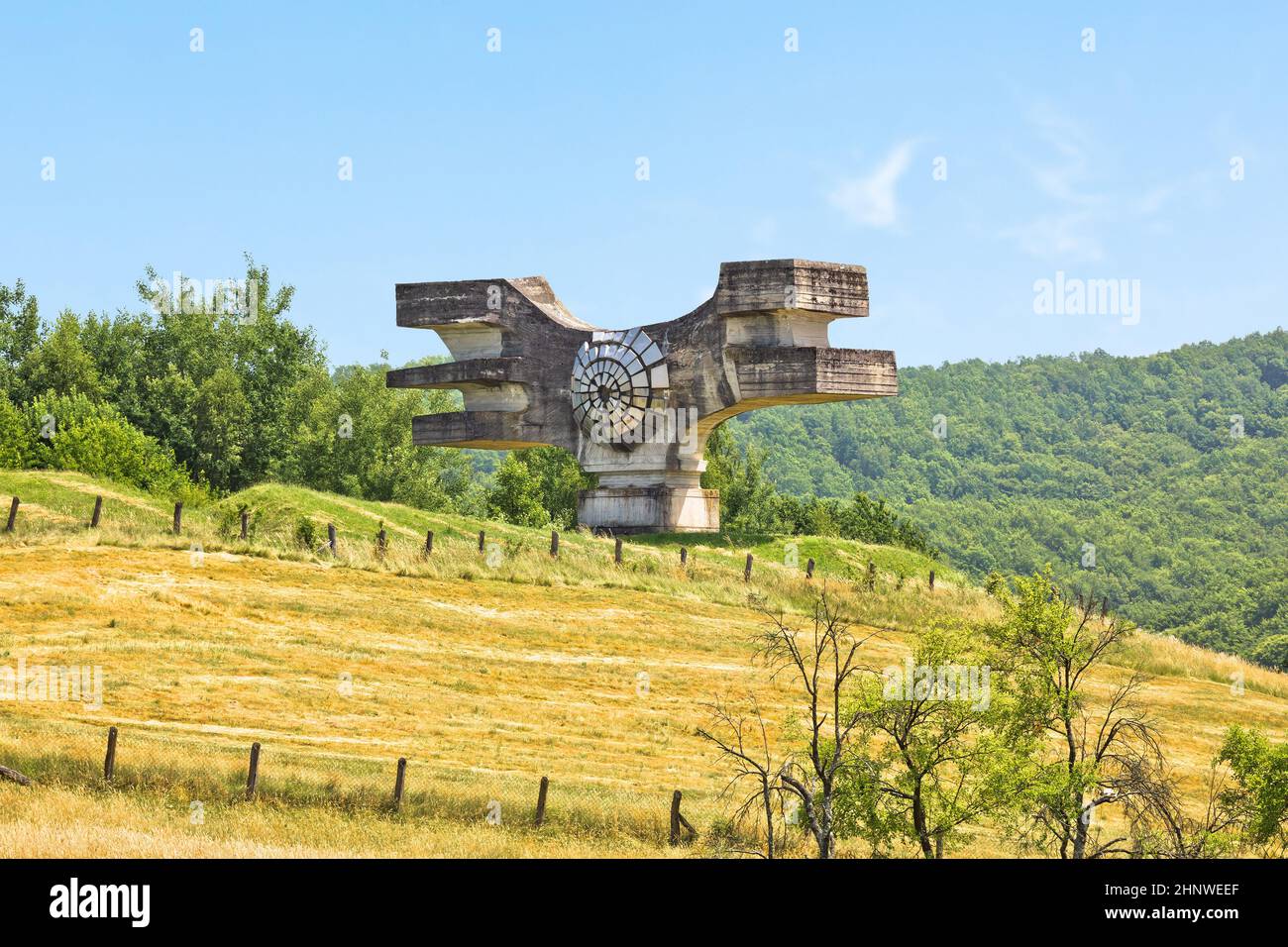 Podgaric, Croatia - June 24 2021: The Monument to the Revolution of the ...