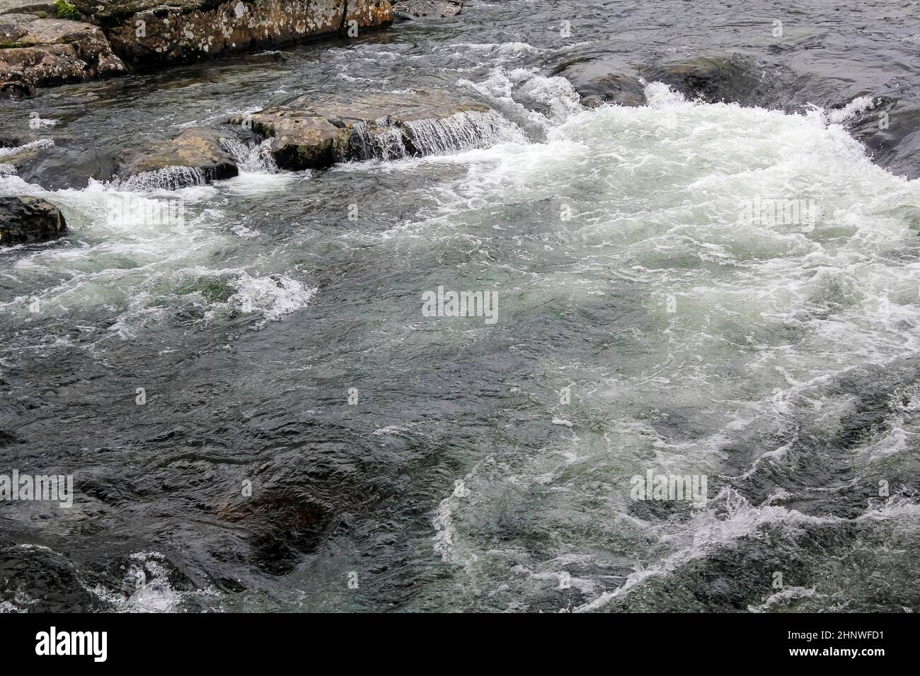 Flowing beautiful river lake Hemsila in Hemsedal, Viken, Buskerud ...