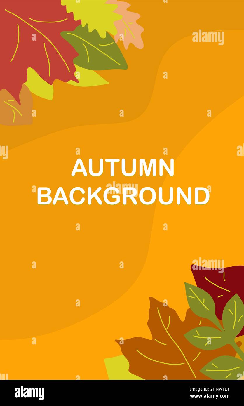 Autumn background Template design - banner, vector image for fall ...
