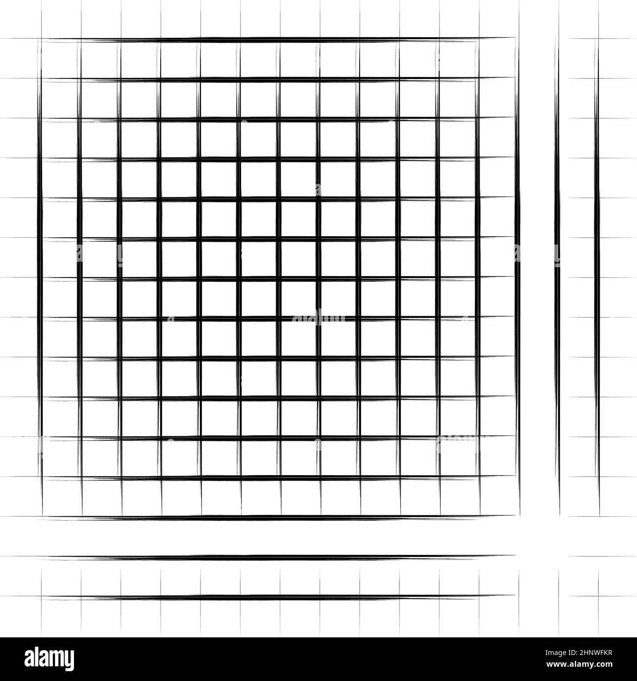 Grid, mesh, graticule with grungy, irregular lines. Grunge checkered ...