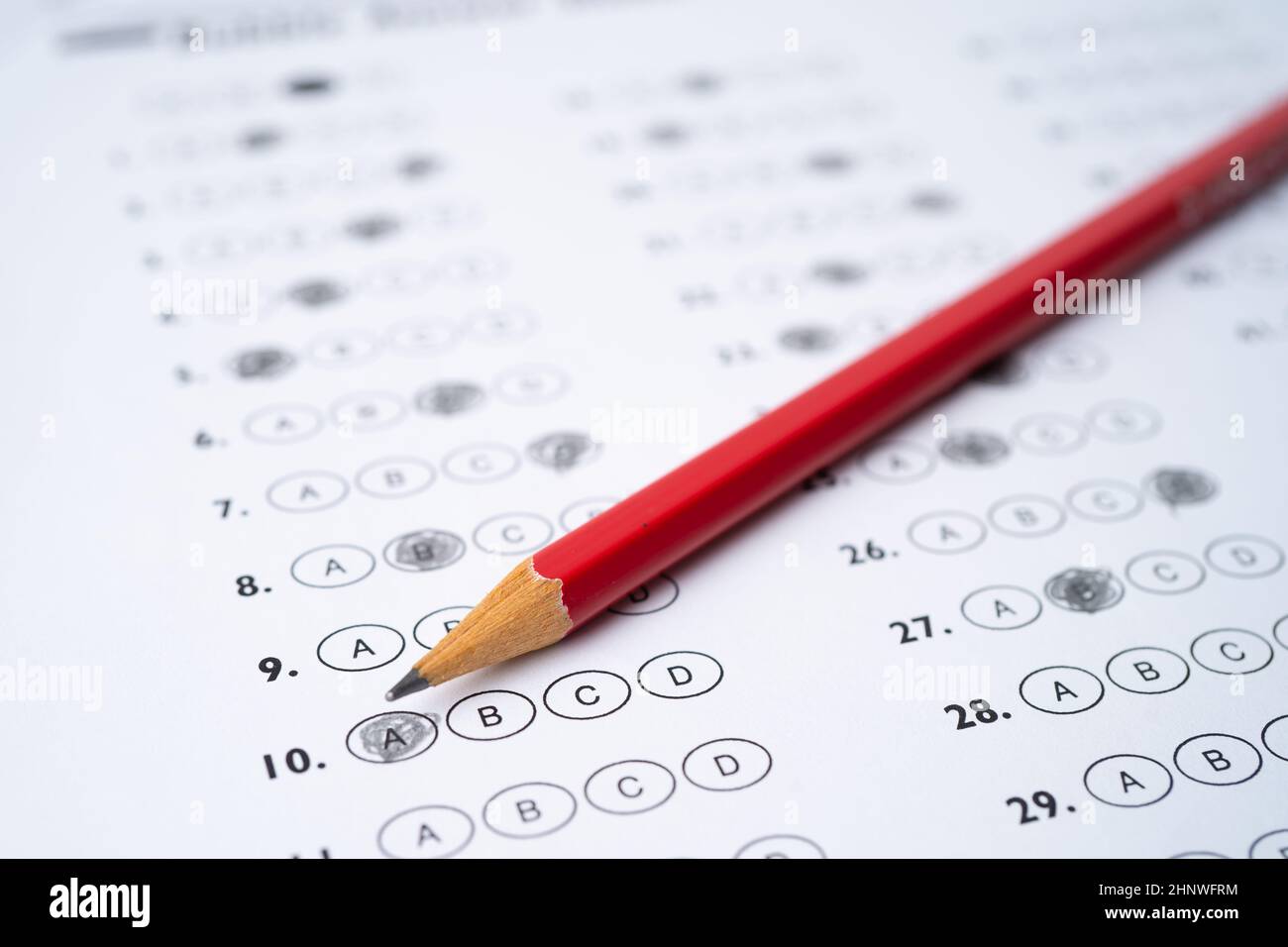 Examination answer sheets hi-res stock photography and images - Alamy