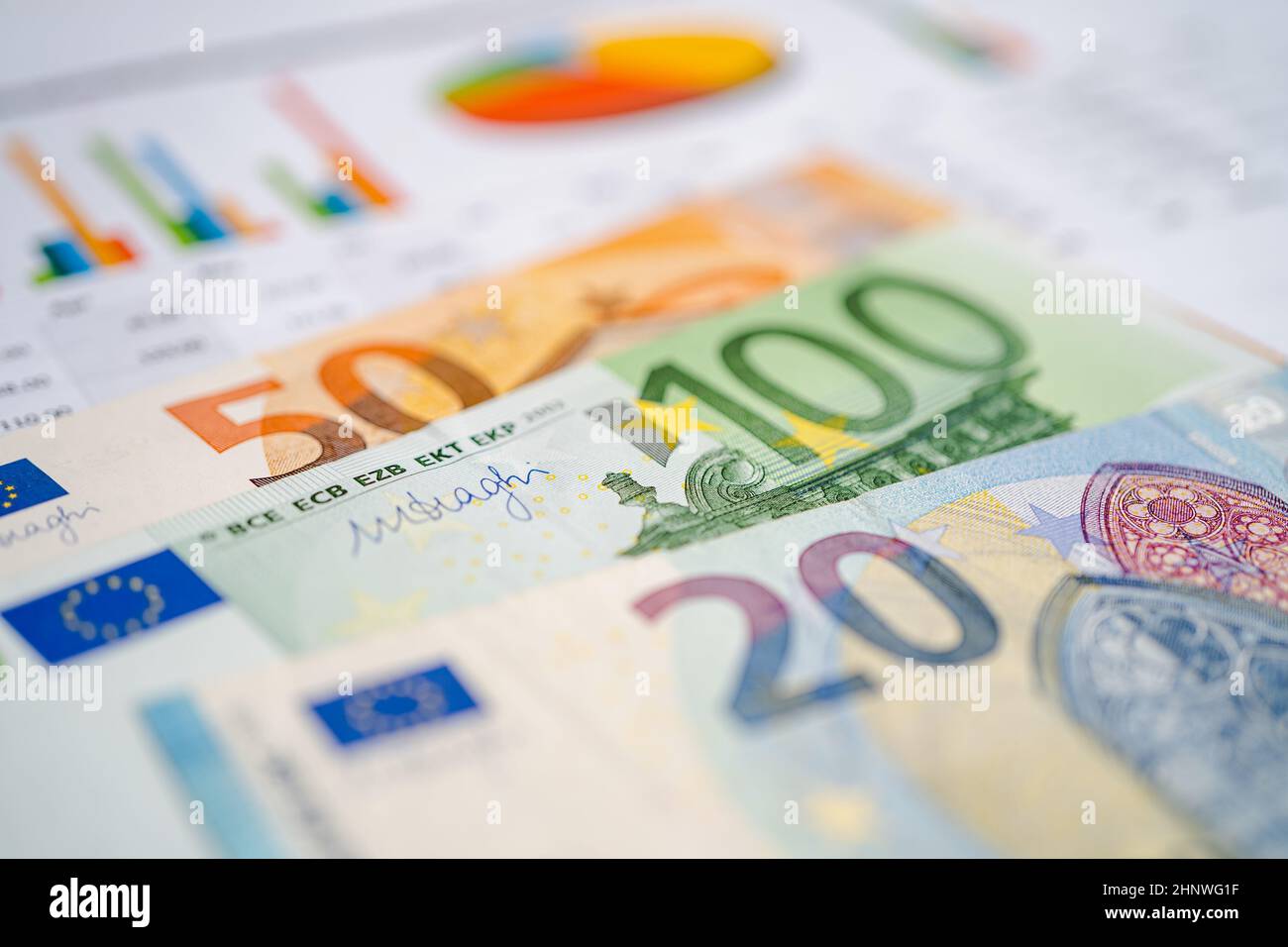 Euro banknotes with graph, Banking Account, Investment Analytic ...