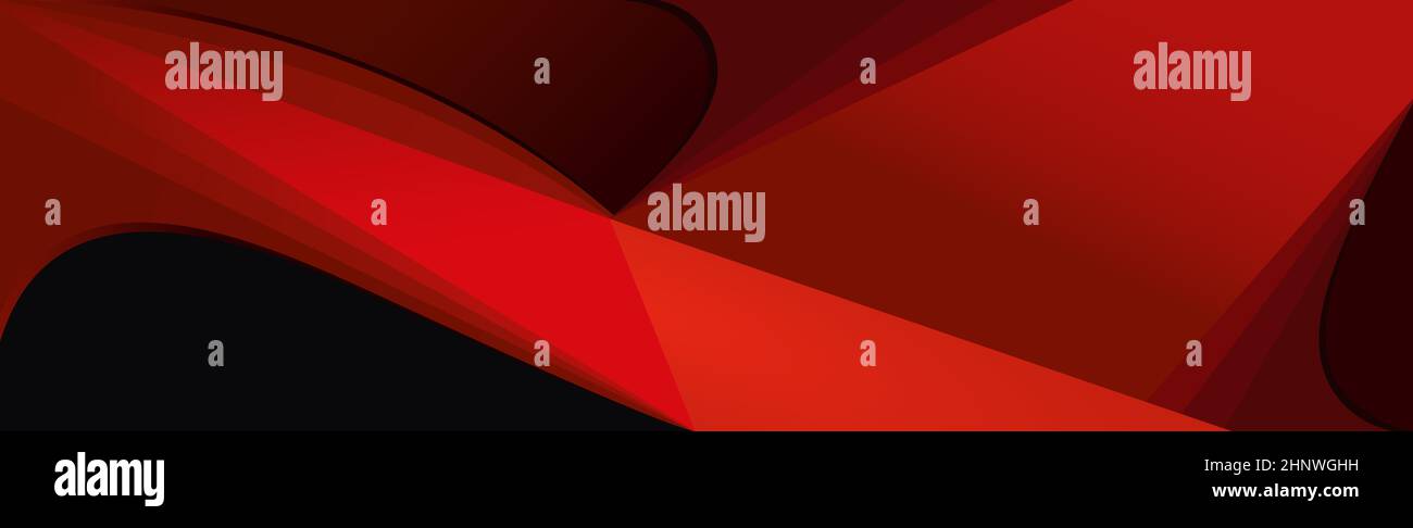 Corporate stylish concept red black contrast panoramic web abstract ...
