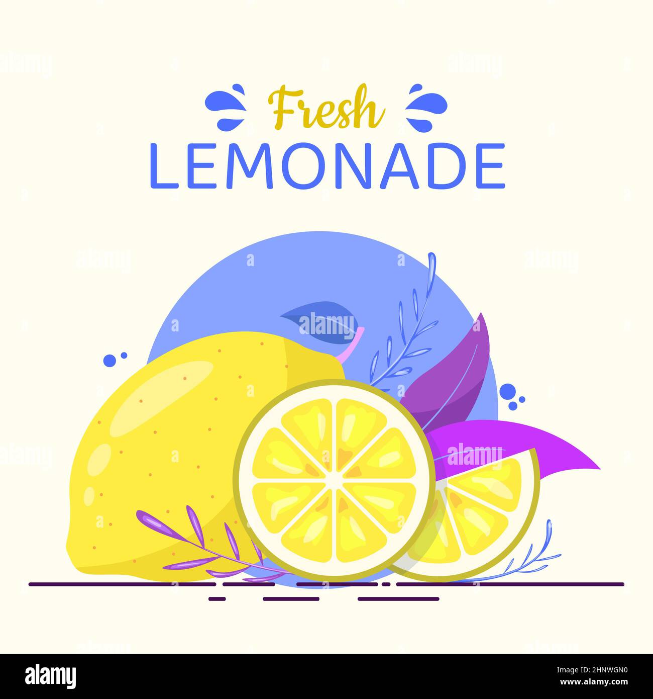 Lemon slices with leaves. Whole lime and cut pieces of lemon isolated ...
