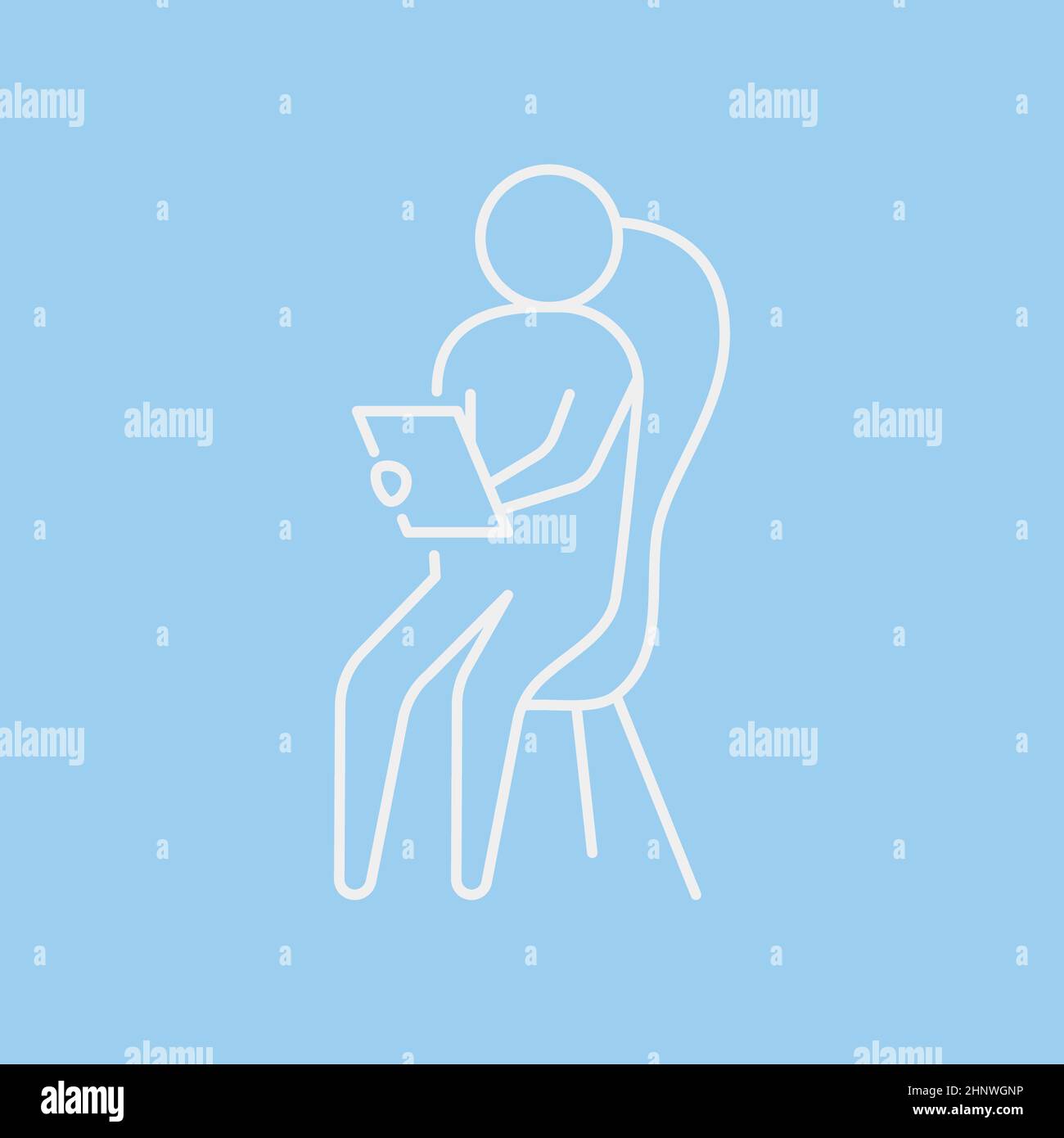 Psychotherapy session line icon concept. Psychologist sits on chair ...