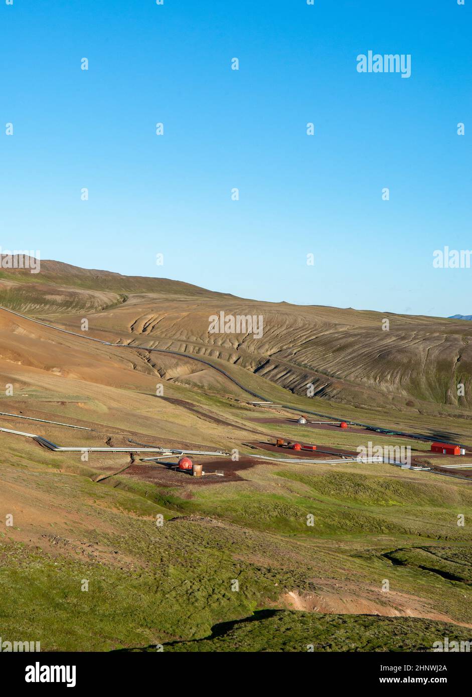 Geothermal power station in Iceland. Generation of ecologically clean ...