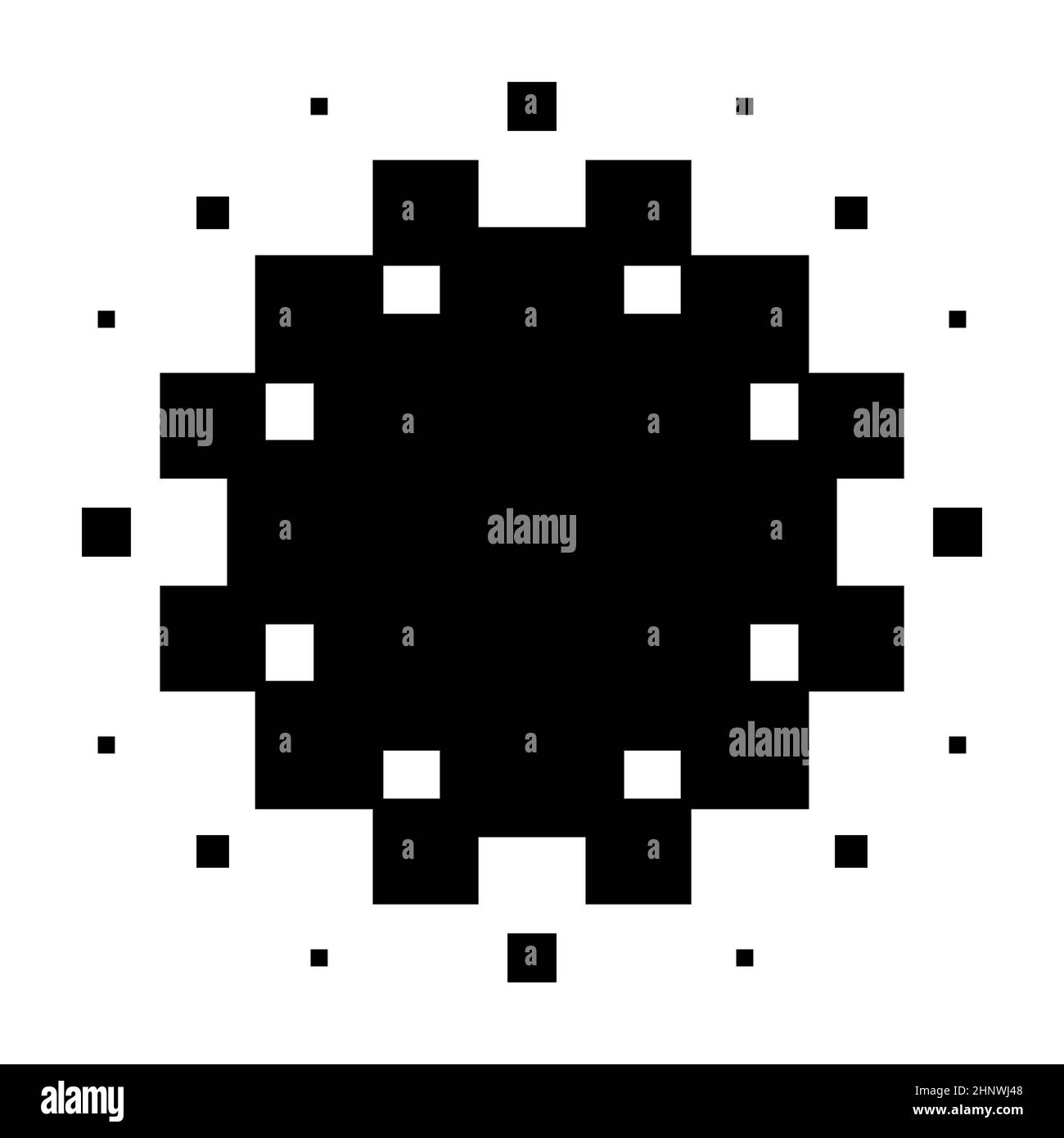 Checkered, squares halftone. Square tiles mosaic abstract geometric ...