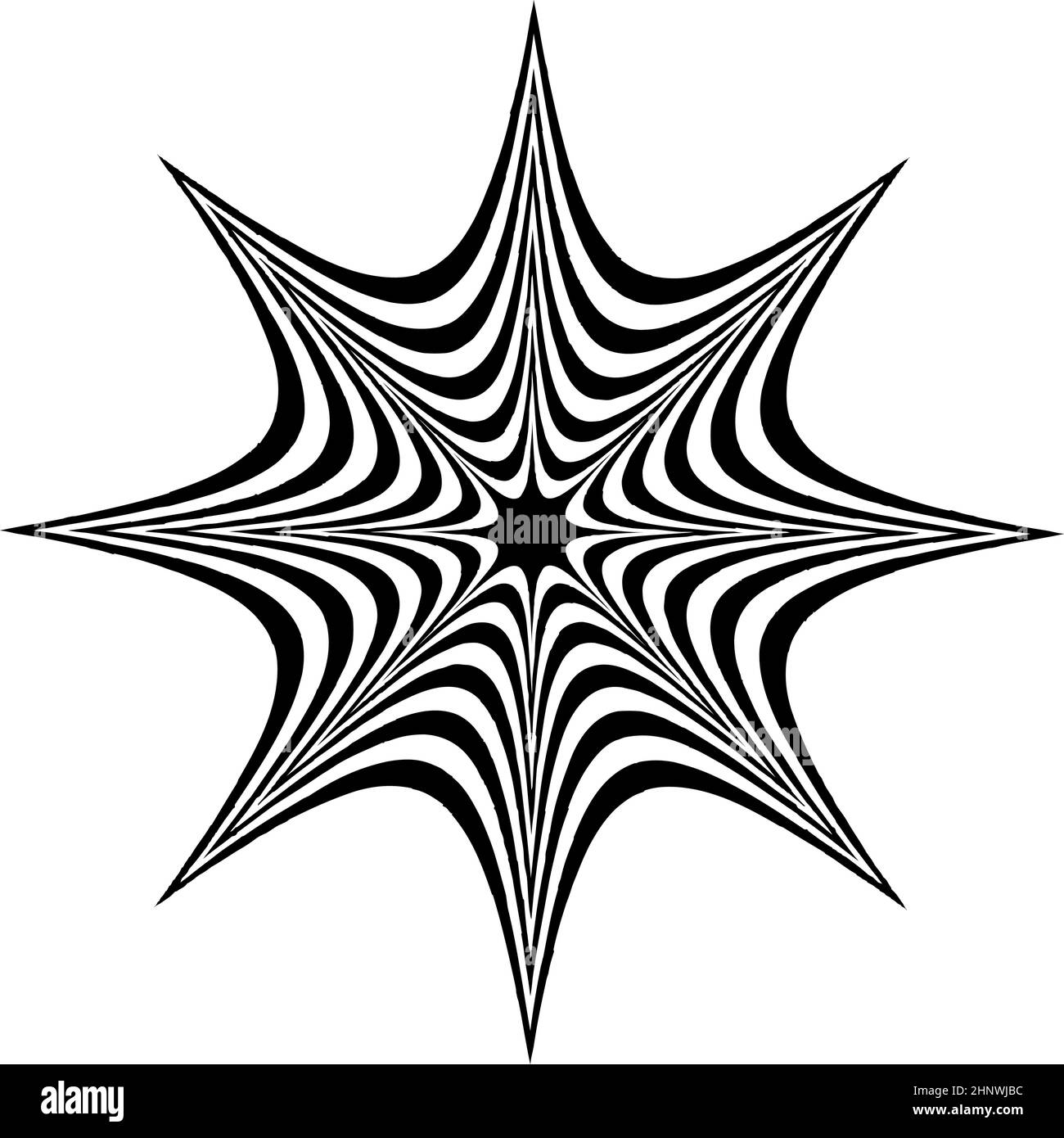 Op-art, visual art abstract geometry element - stock vector ...